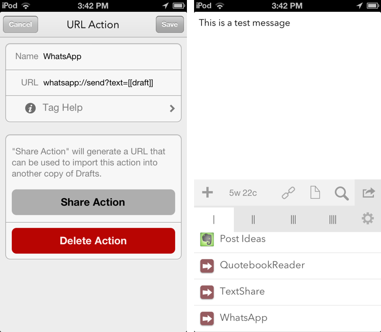 Use WhatsApp's URL Scheme with Drafts, Launch Center Pro, Or A Bookmarklet - MacStories